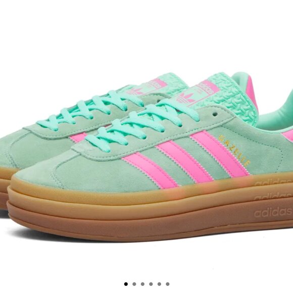 Shoes | Adidas Spezials Green And Pink Platform | Poshmark